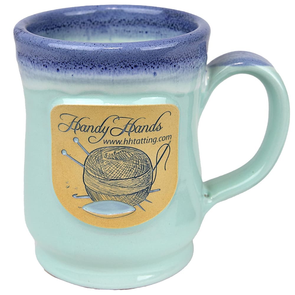 HH Mug – 12oz Cafe, Aqua Frosted Blue, TA1161 - Handy Hands